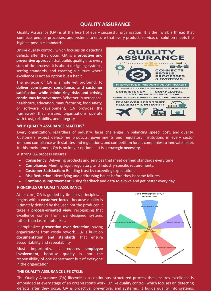 Quality Assurance - Lenner Mae PathWay Consulting